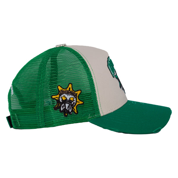 Glo Gang Classic Logo Trucker Hat (Green/White)