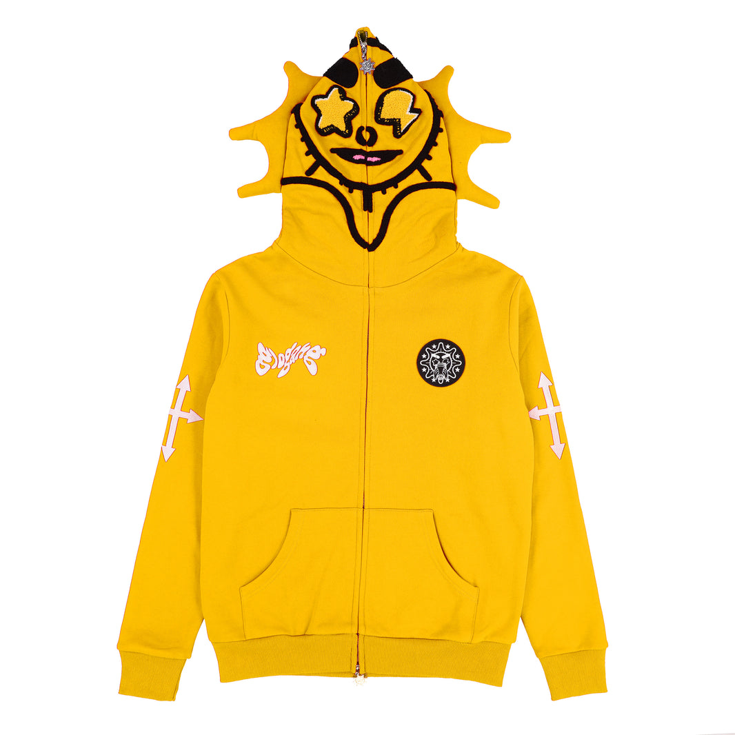 Glo Man Full Zip Hoodie (Yellow)