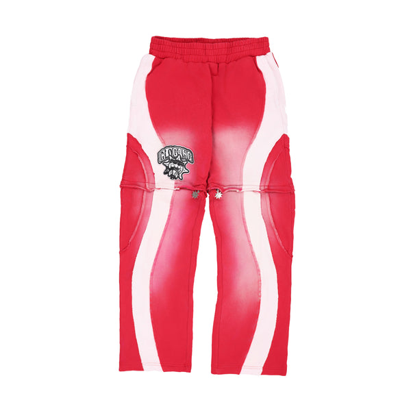 Glo Gang Zip Off Sweatpant (Red)