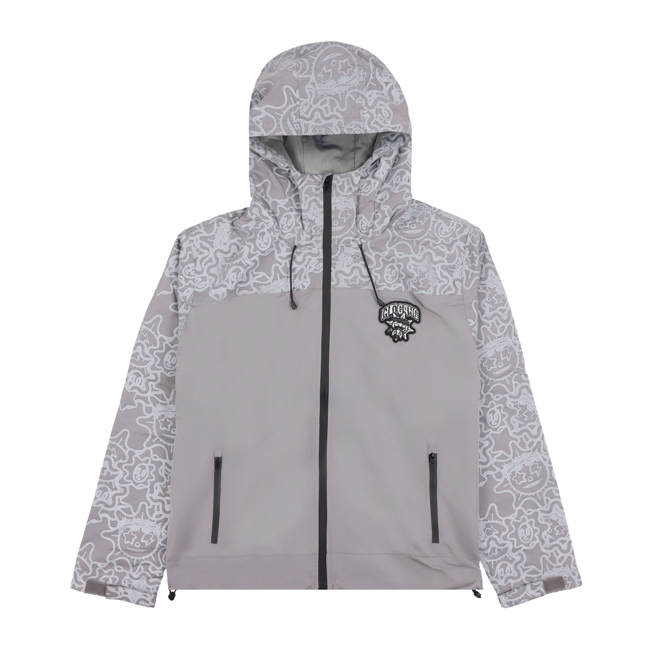 Glo Stars and Sun Windbreaker (Charcoal Grey)