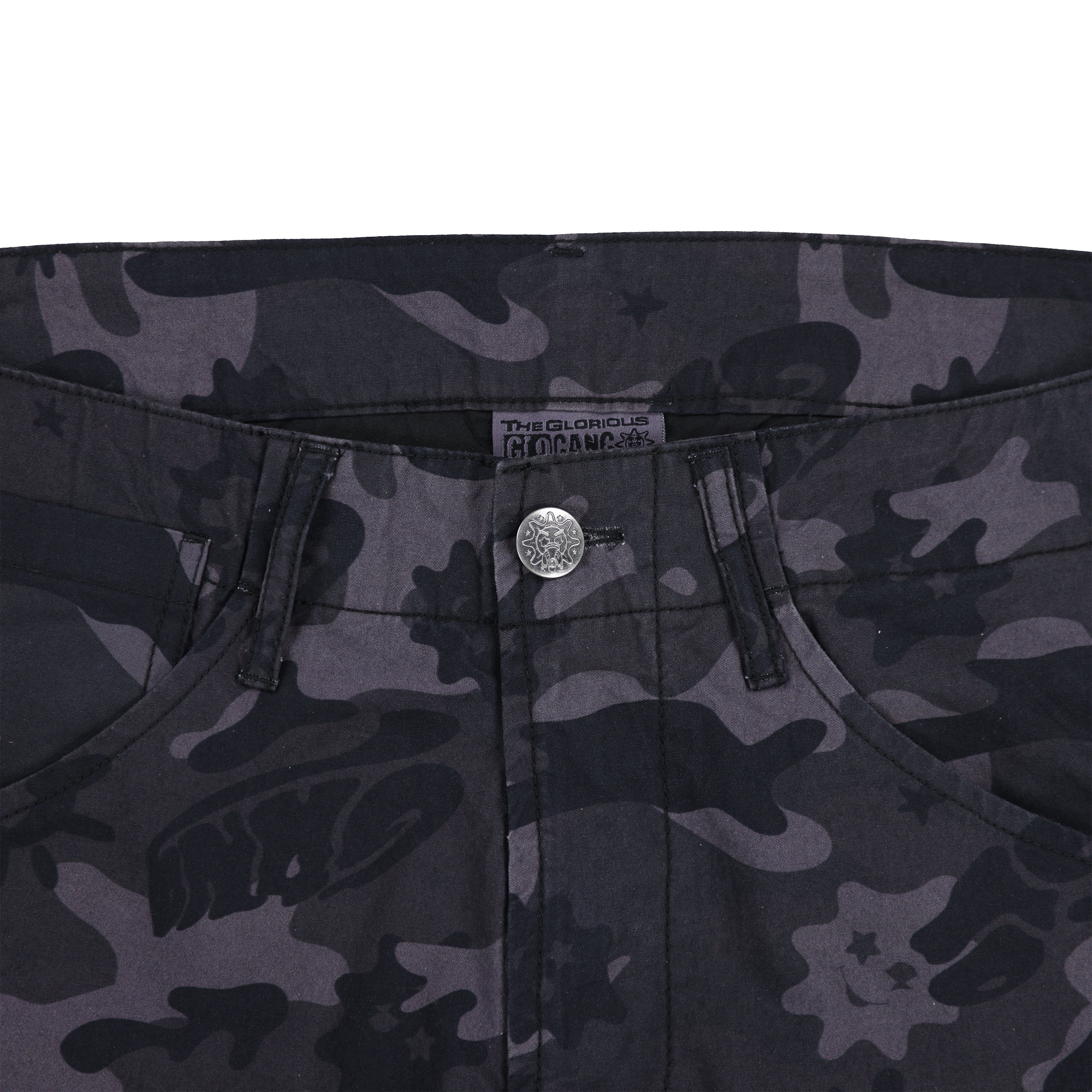 Glo Gang Side Zip Tapered Pant (Black Camo)