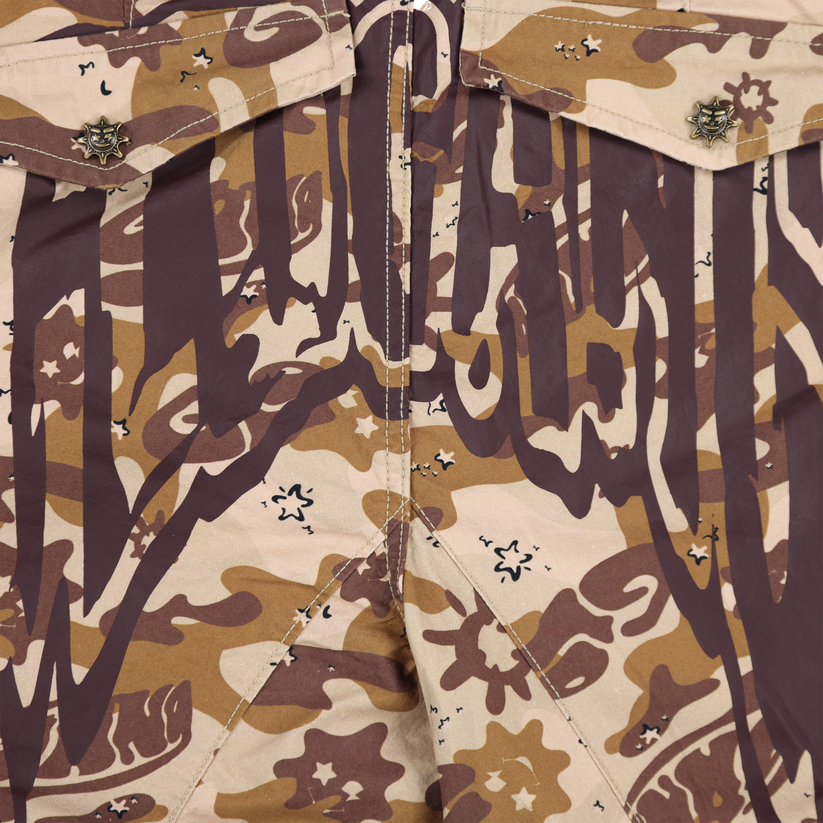 Glo Gang Side Zip Tapered Pant (Tan Camo)