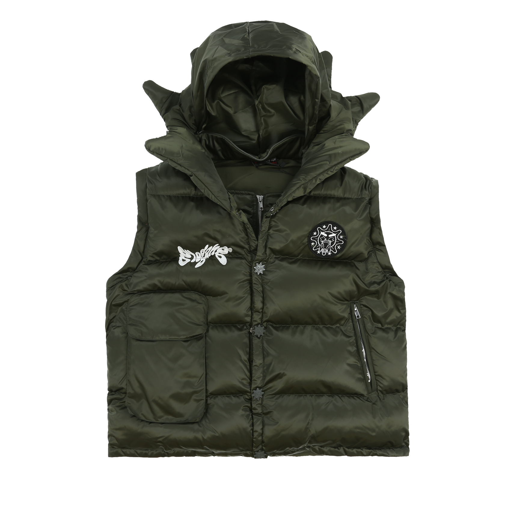 Glocler Flare Collar Puffer Jacket (Olive) – Glo Gang Worldwide