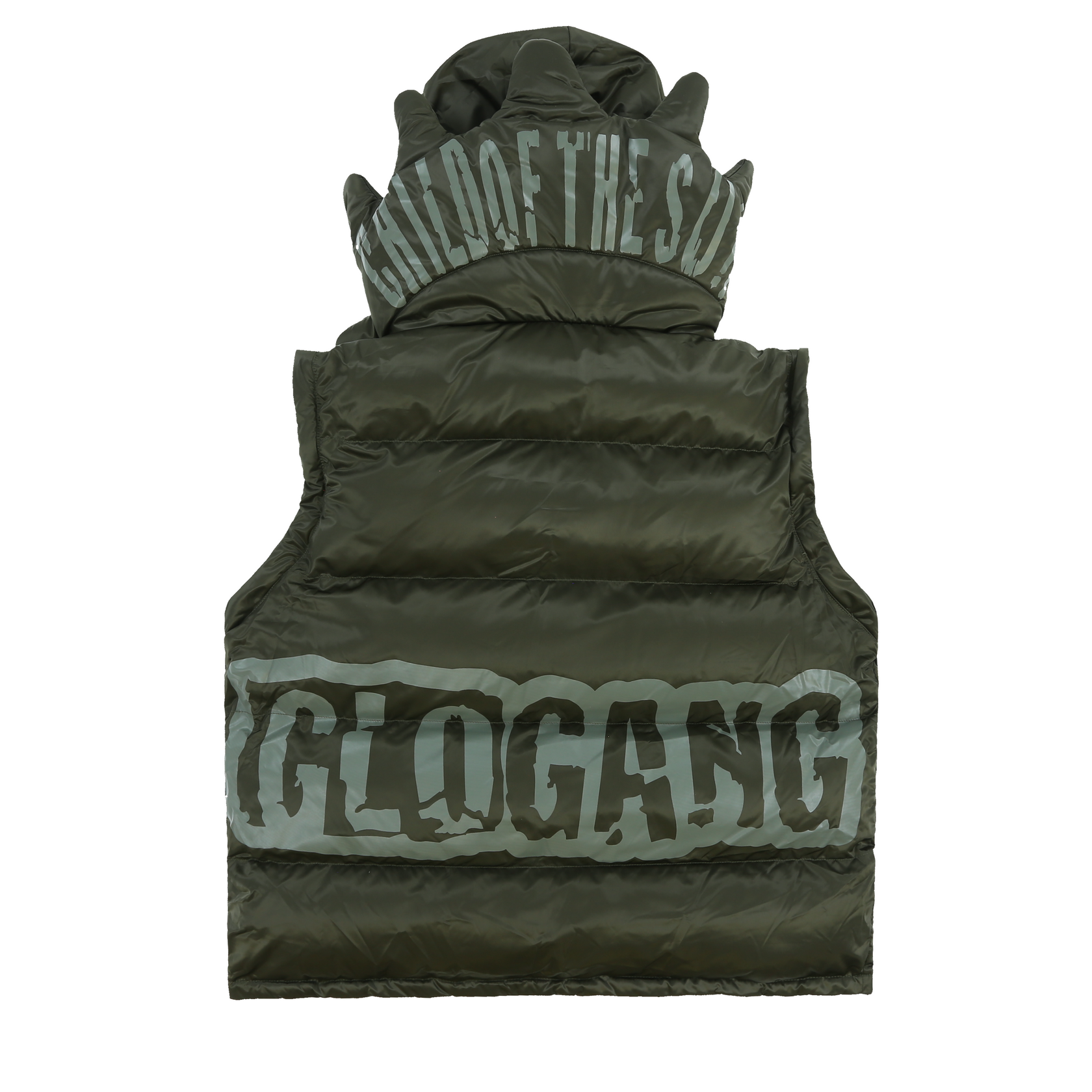 Glocler Flare Collar Puffer Jacket (Olive) – Glo Gang Worldwide